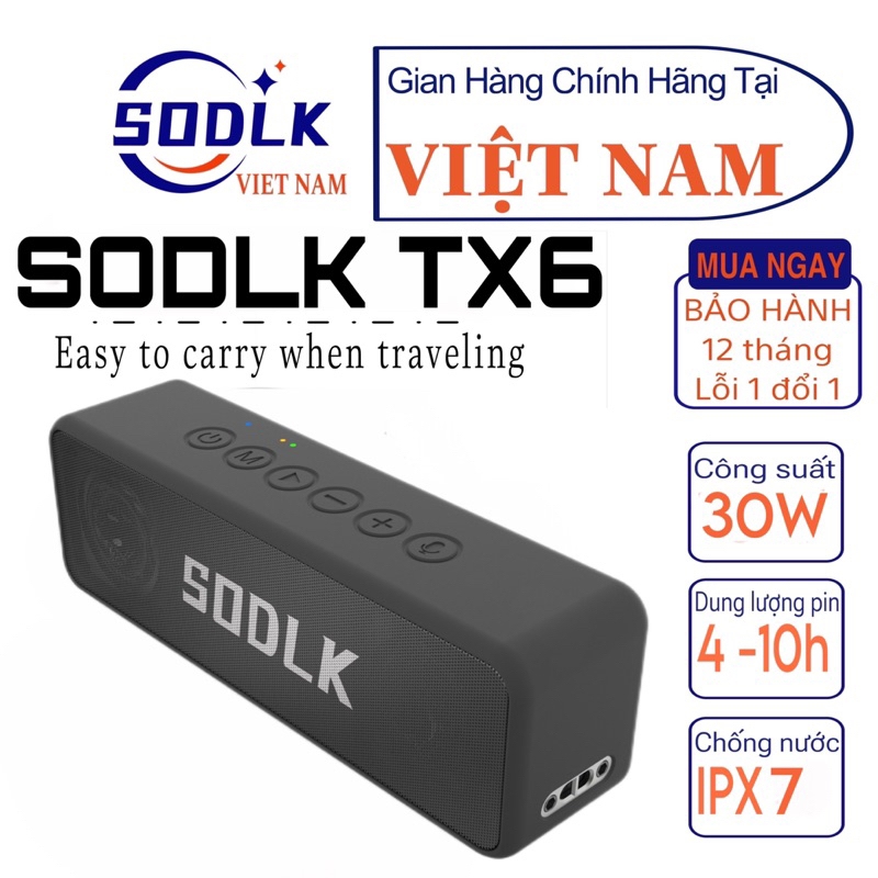 LOA SODLK TX6 -[ BH 12 THÁNG] | LOA BLUETOOTH TX6 CÔNG SUẤT 30W | CHỐNG ...