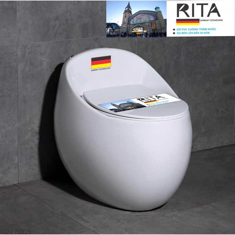 BỒN CẦU TRỨNG 1 KHỐI RITA | Shopee Việt Nam