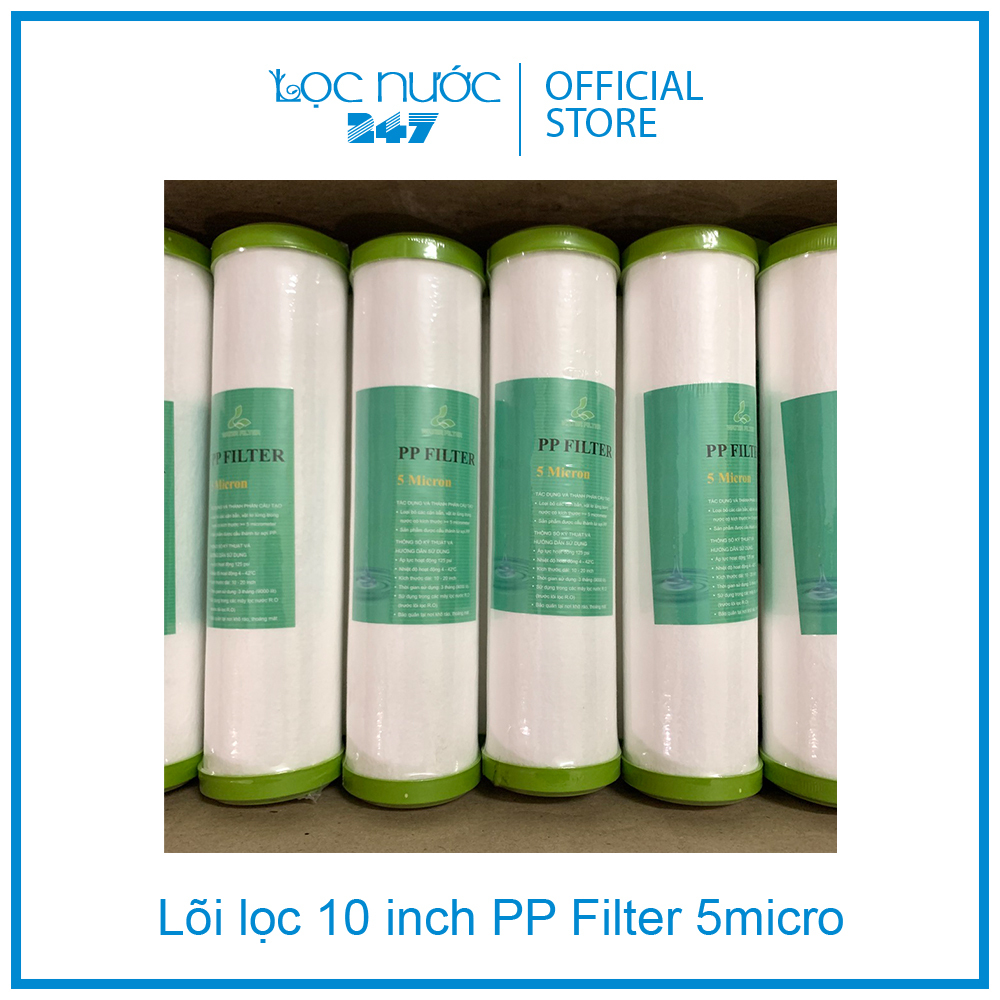 Lõi lọc thô 10 inch PP Filter 5 micron | Shopee Việt Nam