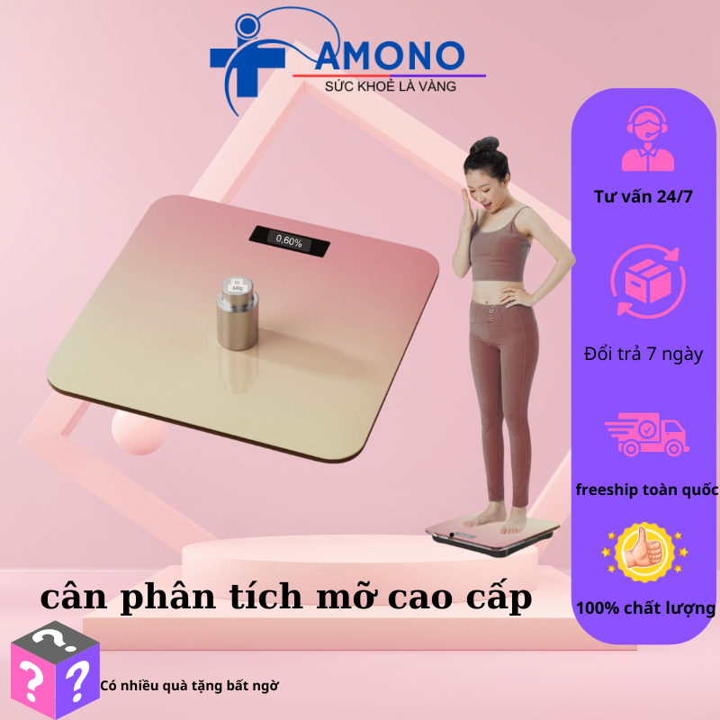 Cân Điện Tử AMONO 202 Kết Nối Bluetooth Phân Tích Chỉ Số Cơ Thể ...