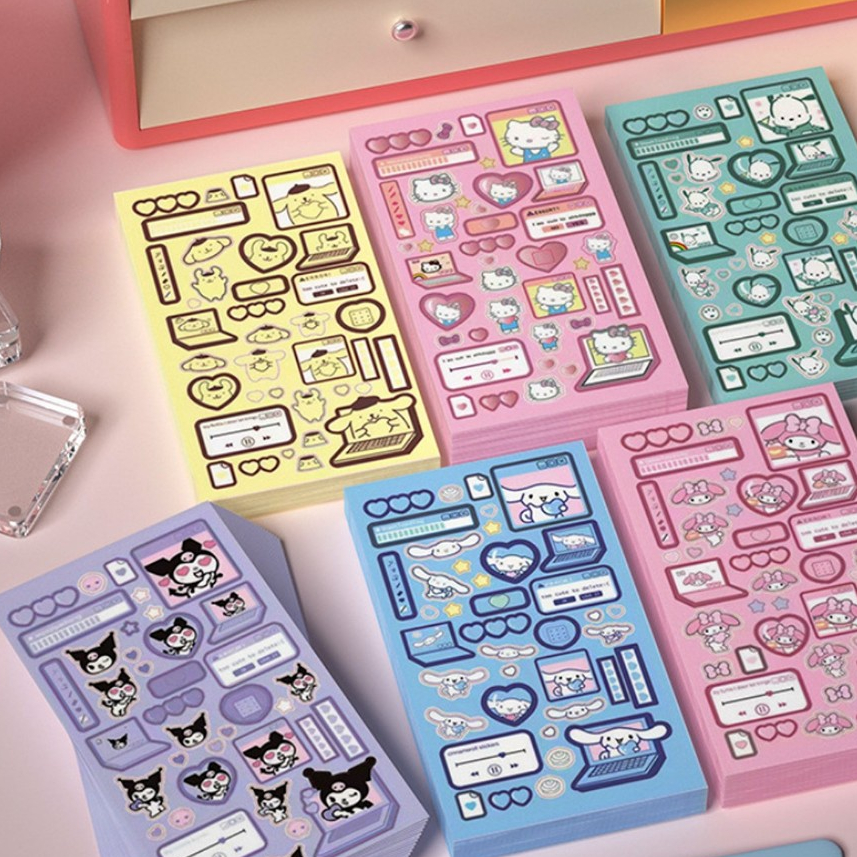 Sticker Kim Tuyến Sanrio, Kuromi, Melody, Hello Kitty, Pochacco Trang ...