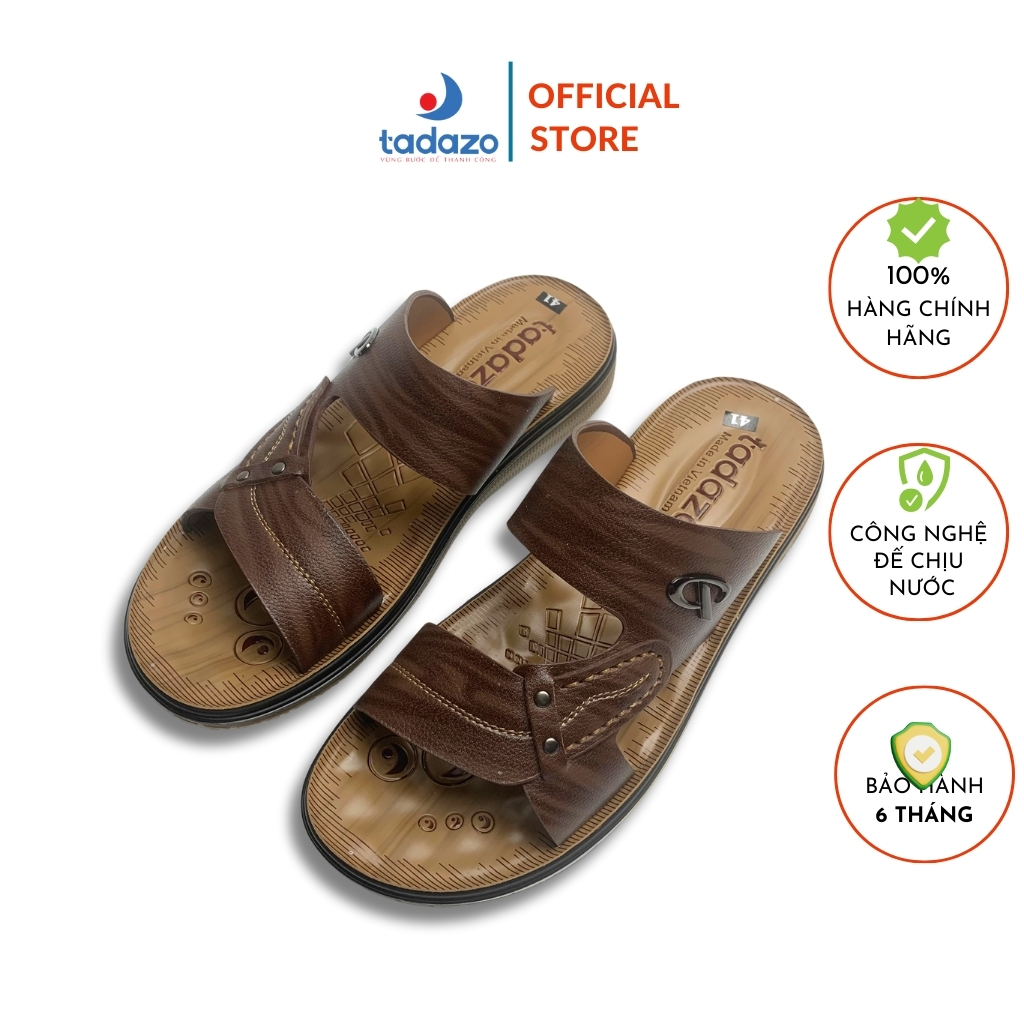 Dép da sandal Nam Cao Cấp đi êm chân Tadazo TD2301 | Shopee Việt Nam