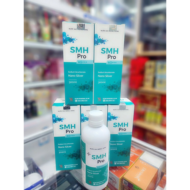 Nước súc miệng Nano Bạc 3 + SMH Pro AG+++ giúp sát khuẩn răng miệng ...