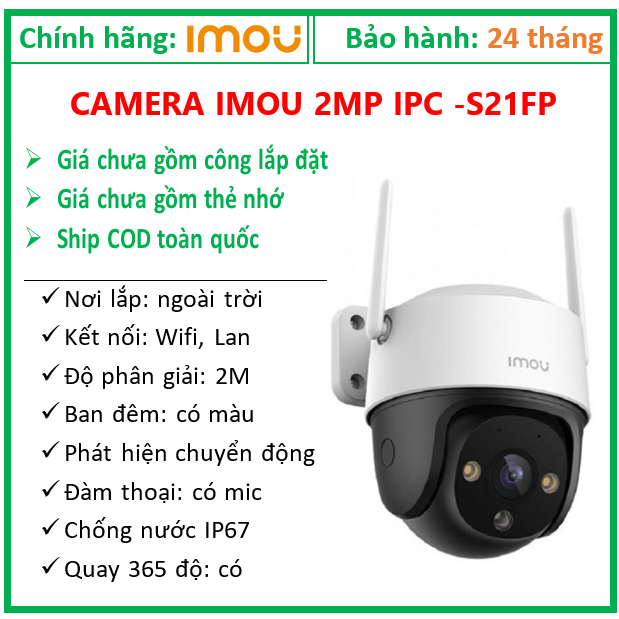 Camera IMOU 2MP IPC -S21FP; 24T | Shopee Việt Nam