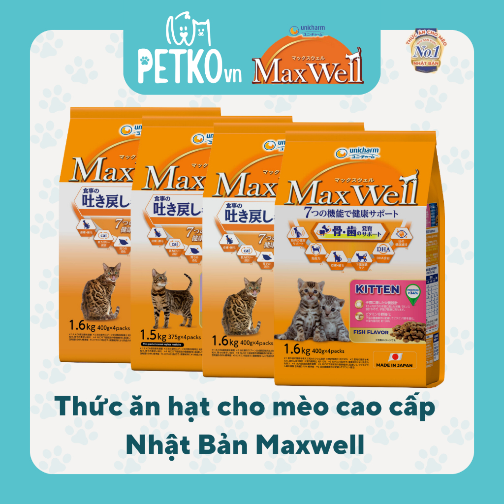 Thức ăn hạt cho mèo cao cấp Nhật Bản Maxwell | Shopee Việt Nam