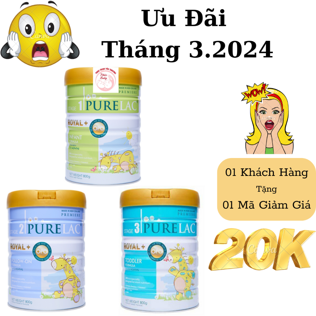 Sữa Purelac số 1, 2, 3 Lon 800gr Giúp Bé Phát Triển Toàn Diện Nhập Khẩu ...