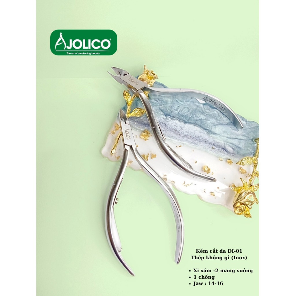 KỀM CẮT DA INOX JOLICO (THÉP KHÔNG GỈ) DI-01 Jaw 14-16 CHÍNH HÃNG [DỤNG CỤ NGÀNH NAIL] | Shopee ...