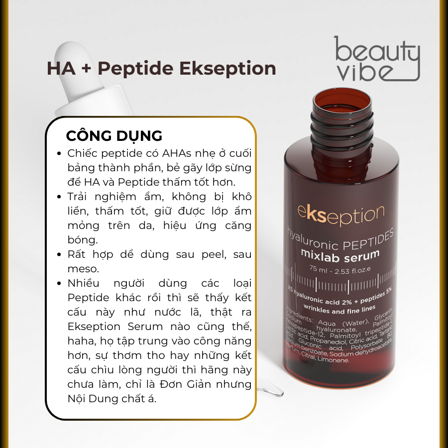 Hàng CTY - Serum HA Peptide phục hồi chống lão hoá Hyaluronic Peptide ...