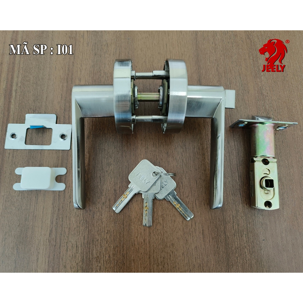 KHÓA TAY GẠT TRÒN JEELY KHÓA HỢP KIM- lắp phòng khách, phòng ngủ, nhà ...