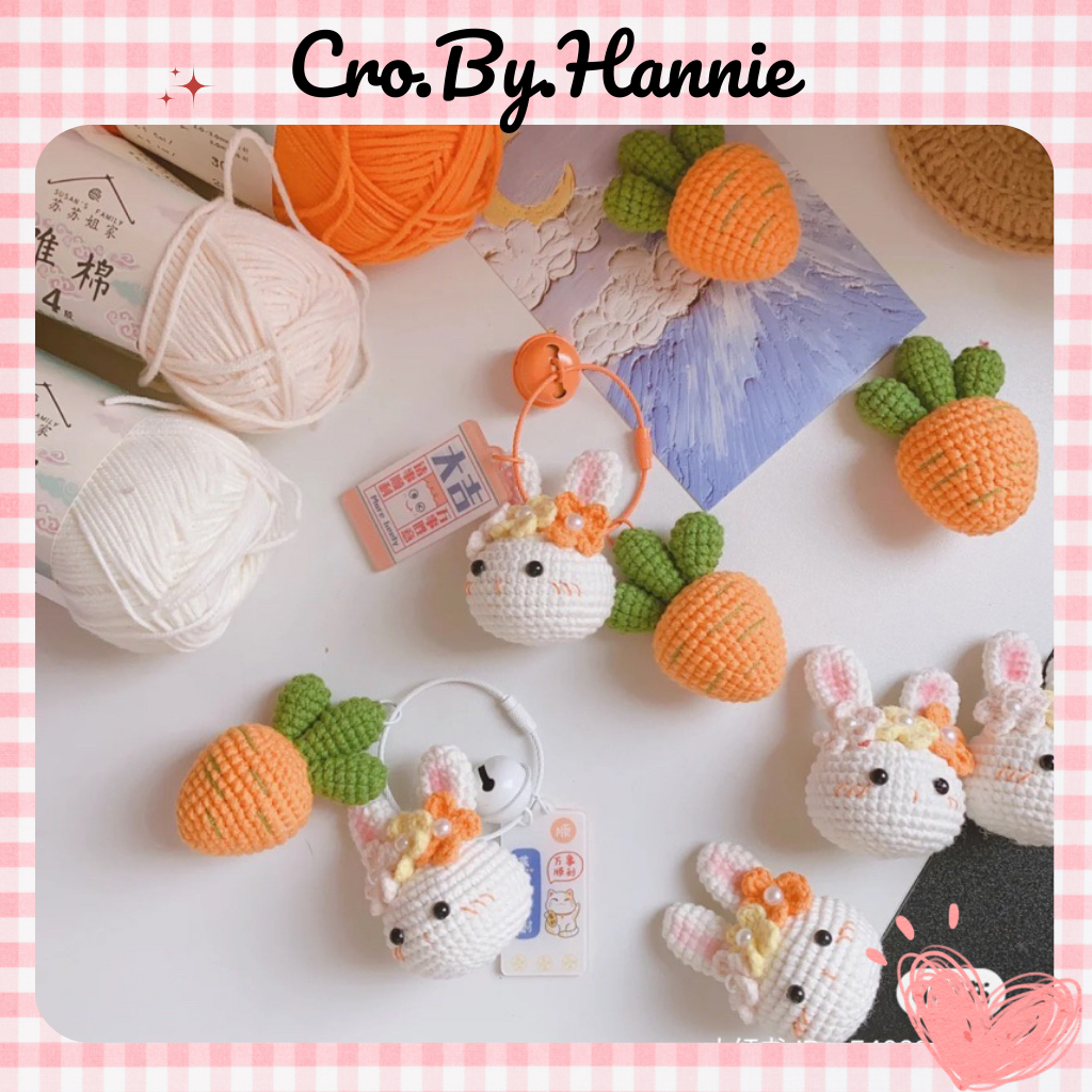 DIY Móc khoá Thỏ và Cà Rốt bằng len Handmade | Shopee Việt Nam