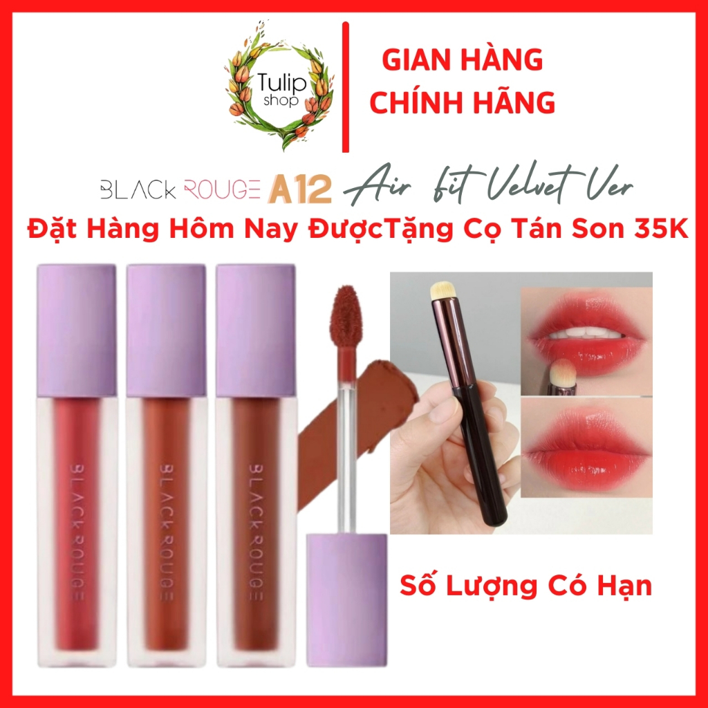 Son Kem Black Rouge Air Fit Velvet Tint Ver 2 Mood Filter A12 Shopee