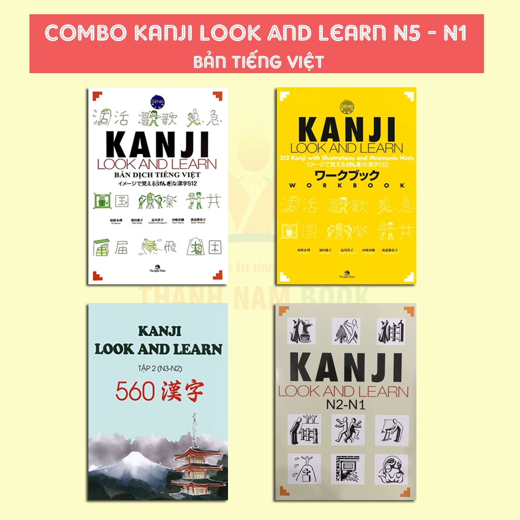 Sách Tiếng Nhật - Combo Kanji Look And Learn N5- N1 Bản Dịch Tiếng Việt ...