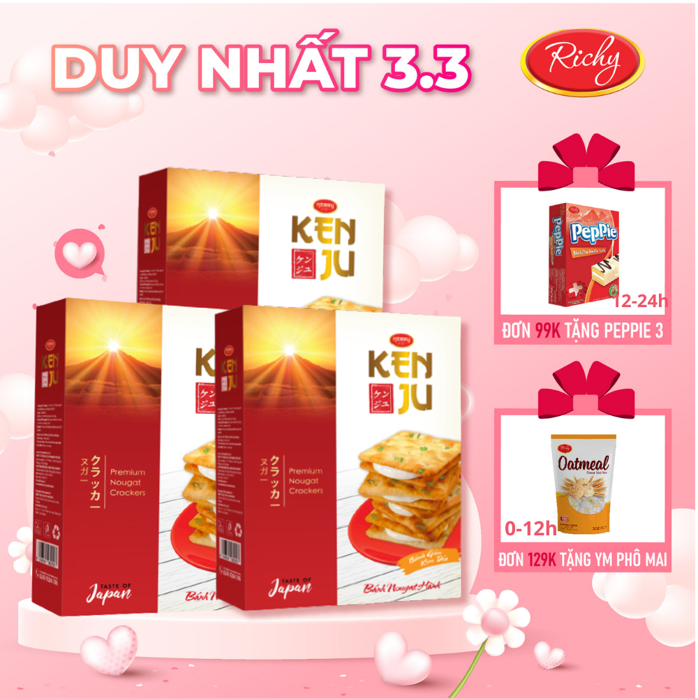 Combo 3 Hộp Bánh Richy KENJU Kem Dẻo 279g | Shopee Việt Nam