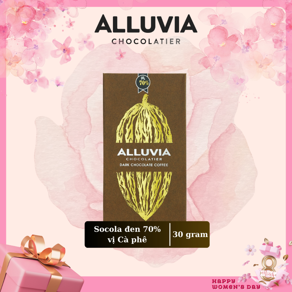 Socola đen Alluvia 70% cacao vị Cà Phê đắng vừa ít ngọt | Alluvia Dark ...