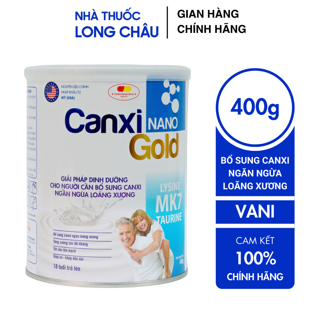 Sữa CanXi Cho Người Già Hỗ Trợ Xương Khớp Bổ Sung Canxi Ngăn Ngừa Loãng Xương Canxi Nano Gold ...