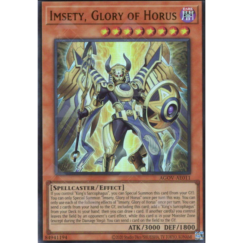 [ Bài Yugioh Chính Hãng ] AGOV-AE011 Imsety, Glory of Horus (UR ...