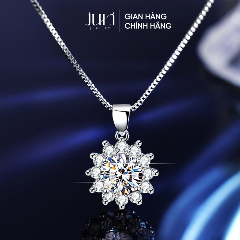 Vòng cổ thời trang Bạc Ý đính Kim Cương cao cấp - Dây chuyền thời trang trắng sáng | VC19 JULI ...