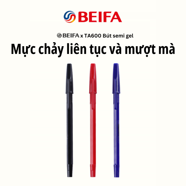 BEIFA BÚT SEMI GEL PEN TA600 NGÒI 0.5 MM 3 MÀU | Shopee Việt Nam