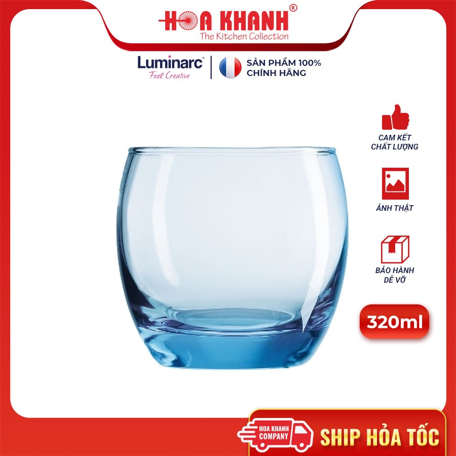 Bộ Cốc Thủy Tinh Uống Nước Luminarc Salto Blue 320ml - J1584 -Bộ 6 ly | Shopee Việt Nam