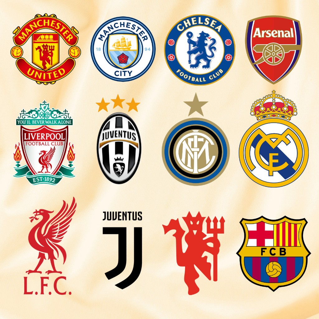 Sticker Logo CLB Bóng Đá - Dán ngay không cần nhiệt - Bida - Billiard ...