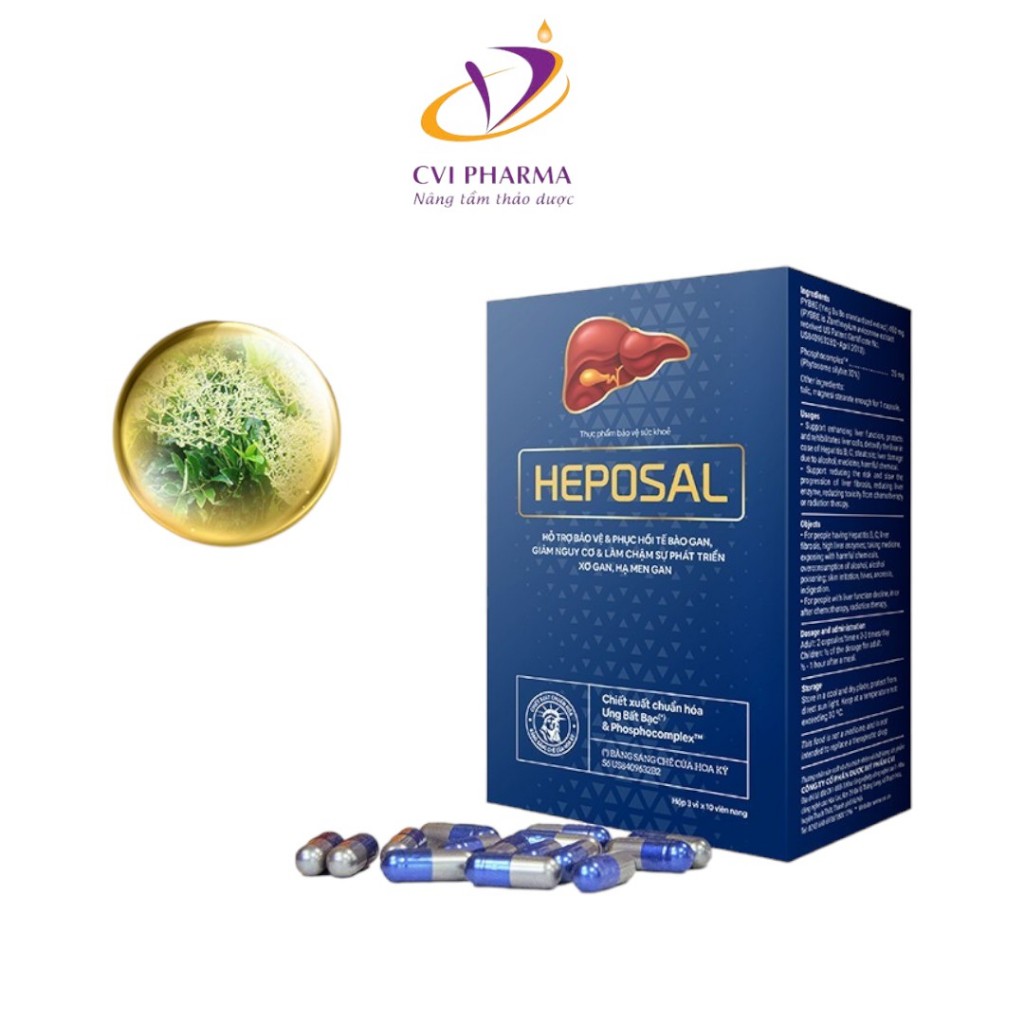 Heposal - Giải Độc Gan, Bổ Gan, Thải Độc Gan, Silymarin, Tăng Cường ...