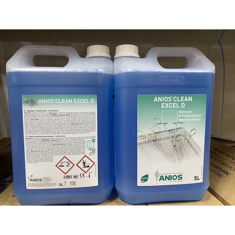 Dung dịch làm sạch và khử nhiễm dụng cụ ANIOS’CLEAN EXCEL D 5 lít ...