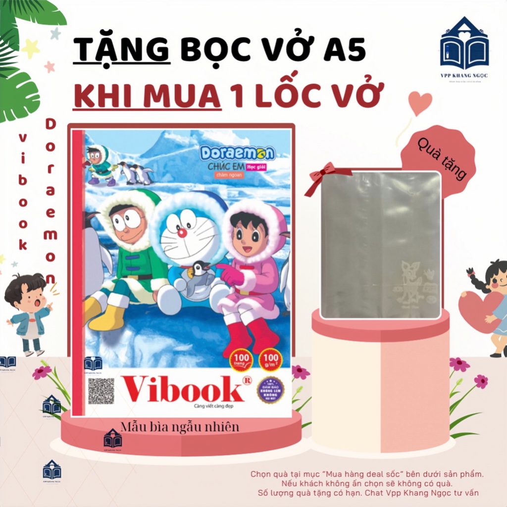 Lốc 5 Quyển Tập Học Sinh 4 Ô Li 100 trang Vĩnh Tiến (Vibook) - Vở Doraemon DL 100gsm | Shopee ...