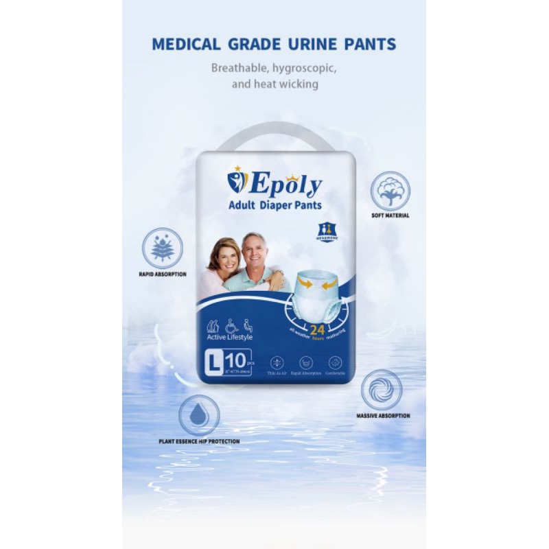 Bỉm quần người già Epoly chất lượng giá tốt combo 100 miếng M .L.XL | Shopee Việt Nam