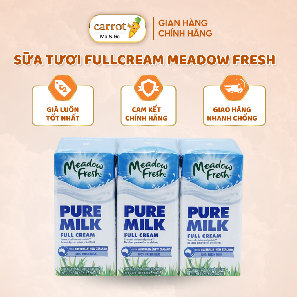 Sữa Tươi Fullcream Meadow Fresh - Không Đường, Thơm Ngon, Hàm Lượng ...