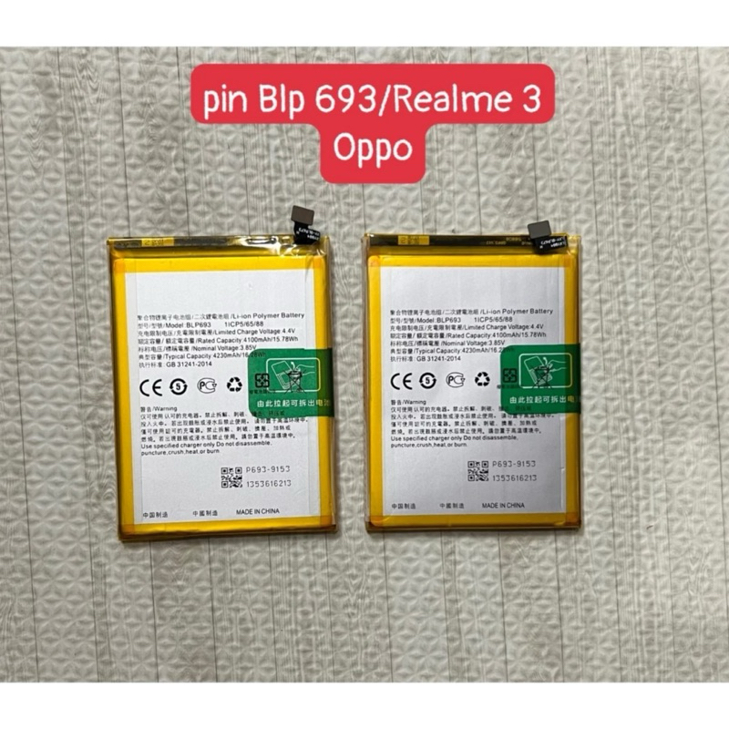Pin điện thoại OPPO Realme 3, Realme C3, Realme C3i, BLP693 bảo hành 6 ...