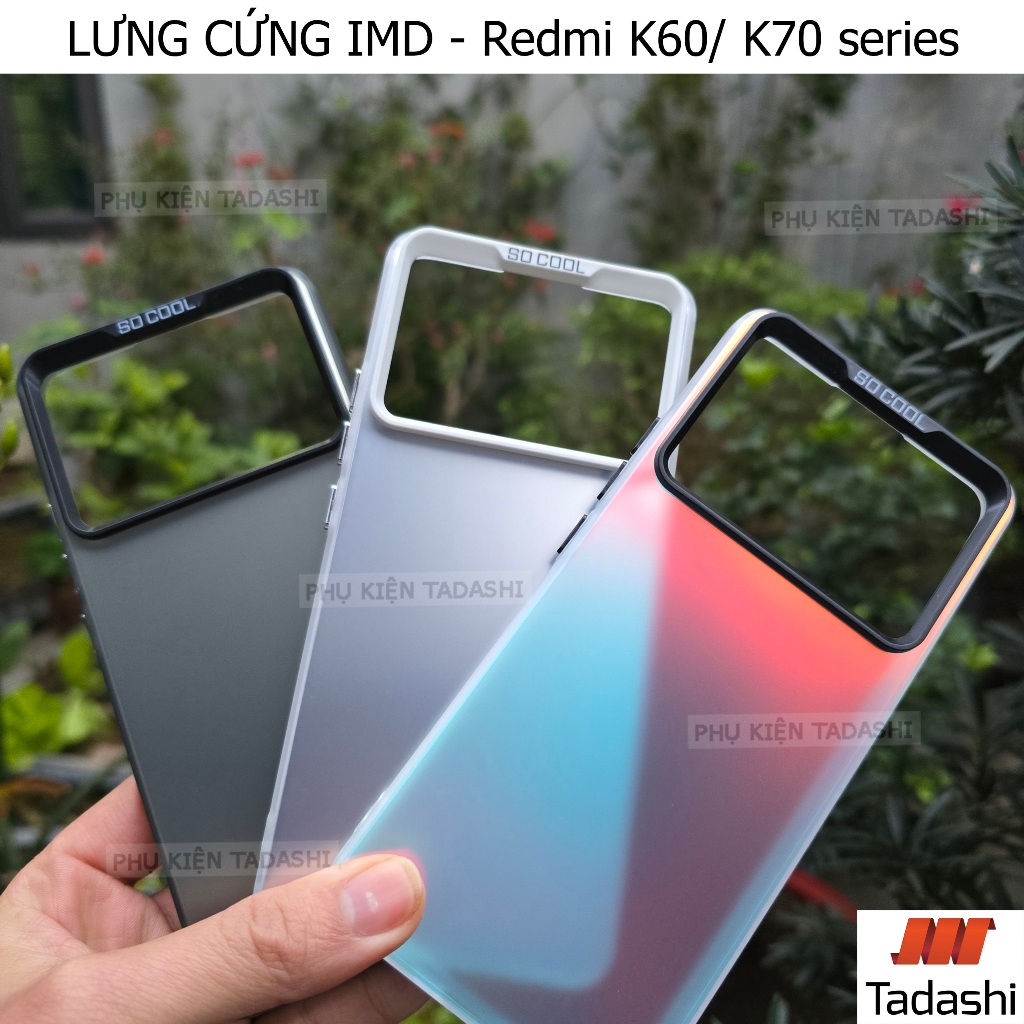 Ốp Lưng CỨNG Redmi K70E/ K70/ K70 Pro, Redmi K60E/ K60/ K60 Pro/ K60 Ultra Màu Mờ Chống Ố Vàng ...