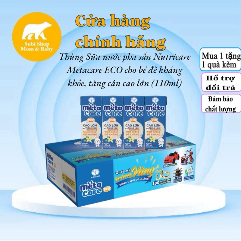 Thùng 48 Hộp Sữa Nutricare 110ml Metacare ECO Phát Triển Toàn Diện | Shopee Việt Nam