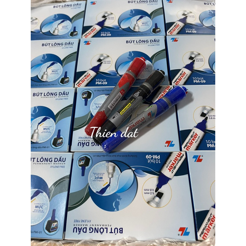 [Hỏa tốc] Hộp 10 bút lông dầu lớn PM09 | Shopee Việt Nam