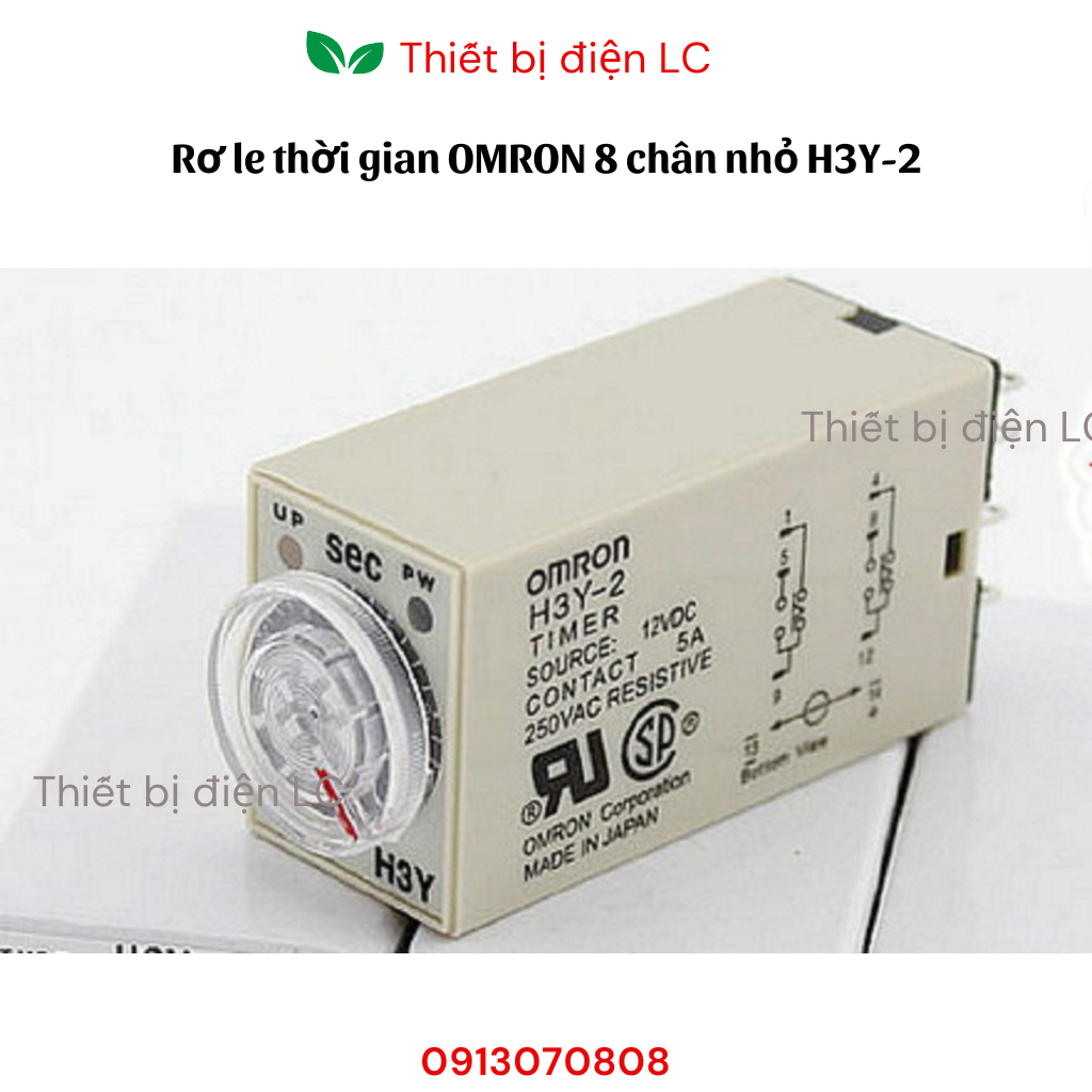 Rơ le thời gian OMRON 8 chân nhỏ H3Y-2 12VDC 24VDC 110VAC 220VAC | Shopee Việt Nam