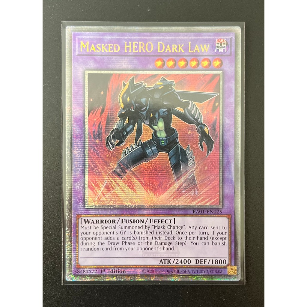 YMS - [Thẻ bài Yugioh] - [TCG-UK] - RA01-EN025 - Masked HERO Dark Law - 25th Secret Rare ...