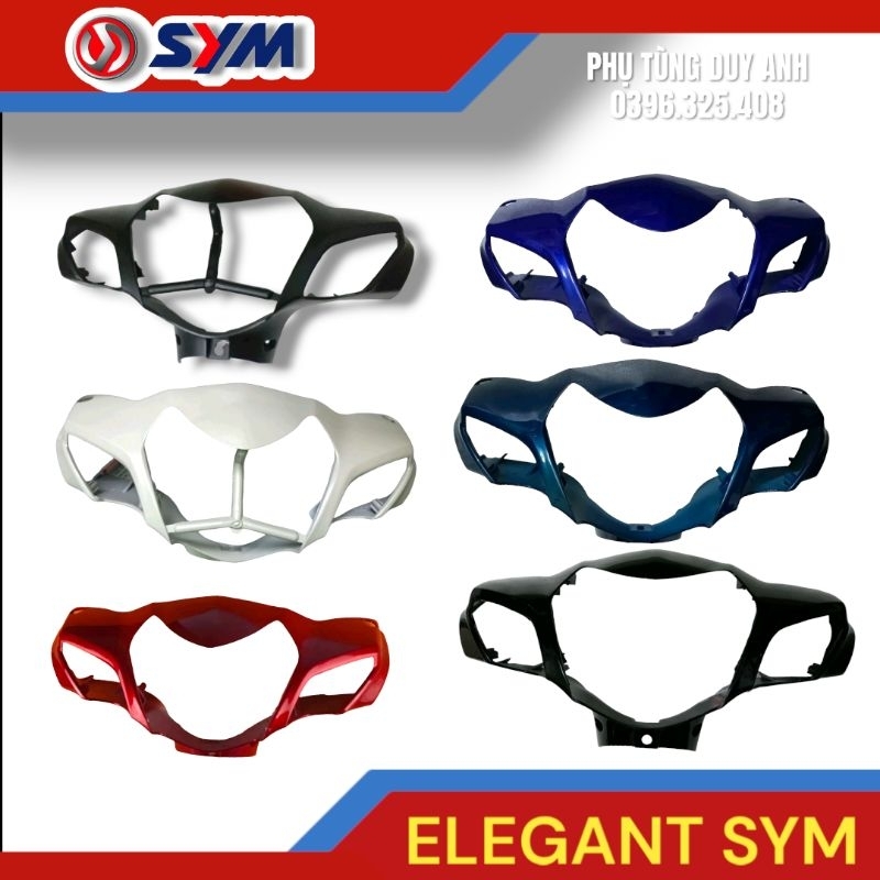 Nắp trước tay lái Elegant SYM đỏ, đen, trắng, xanh, ban thờ xe sym các màu cho Elegant 50 ...