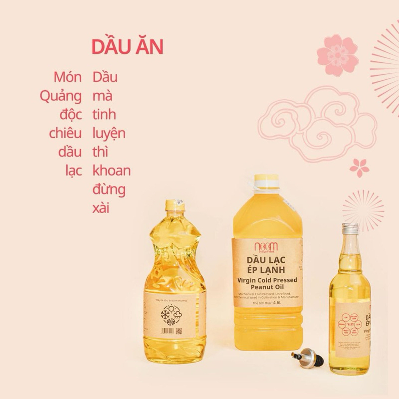 Dầu lạc ép lạnh Noom 1.9L; 500ml dầu phộng ép lạnh | Shopee Việt Nam