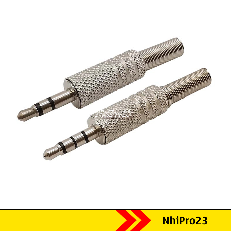 Jack audio 3.5mm 3 nấc/4 nấc mạ kẽm tự hàn chân | Shopee Việt Nam