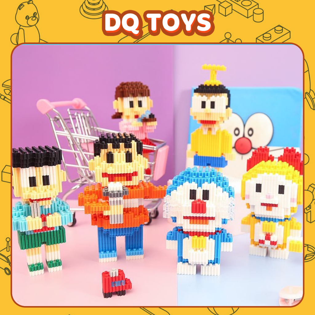Đồ Chơi Lắp Ráp mini 3D Đô Rê Mon và các nhân vật hoạt hình Doremon ...