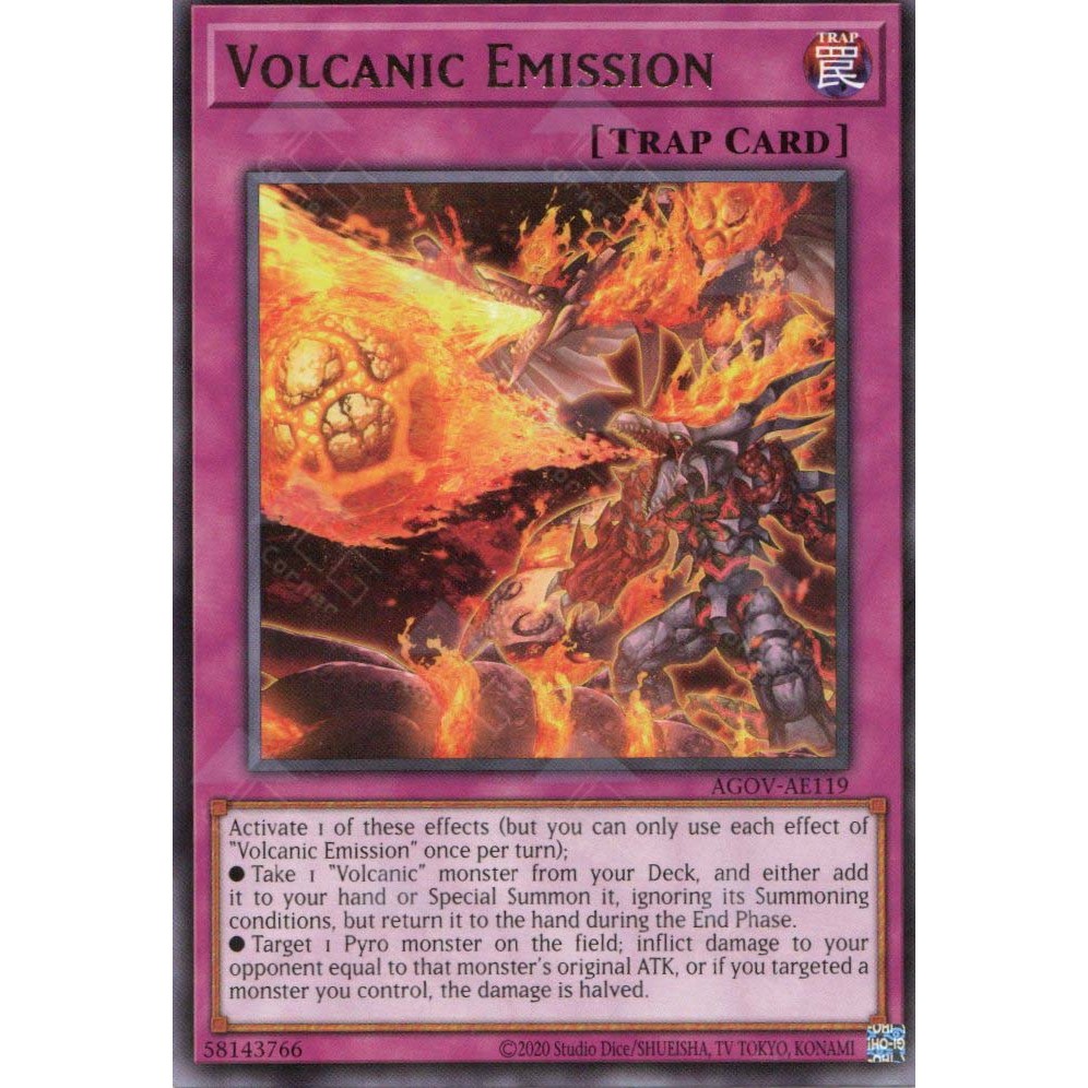 [ Đậu Phộng ] Thẻ Bài Yugioh Trap AGOV-AE119 Volcanic Emission (N ...