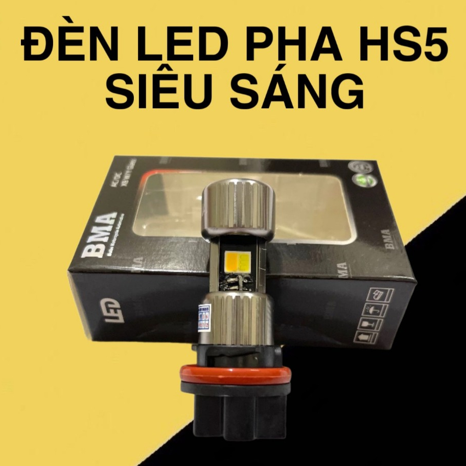 Đèn led pha xe máy, Đèn Pha Led Chân Hs5 Siêu Sáng Xe Airblade 2011 AB 2011 MẬP, PCX 2011, Lead ...