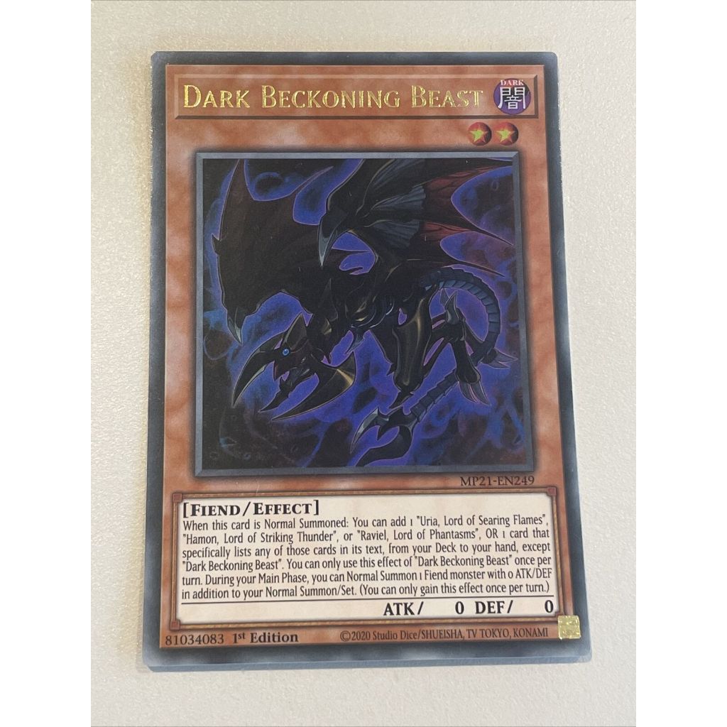 ra03 super secret collector Rare [ Dưa Hấu Yugioh ] Lá bài thẻ Dark Beckoning Beast - Tặng bọc ...