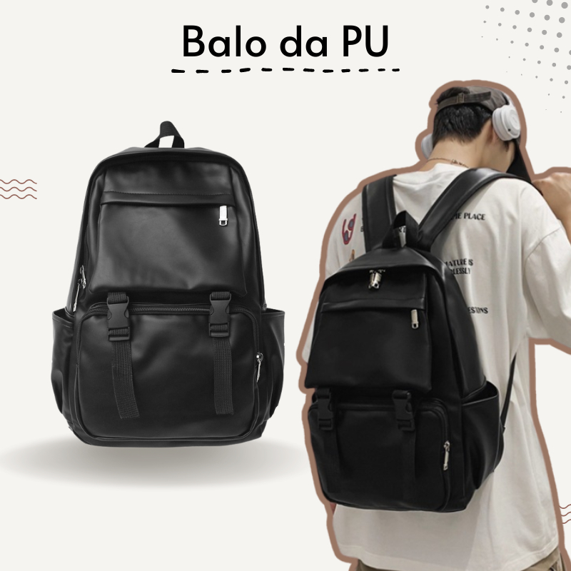 Balo da nam đi học GENBAG balo ulzzang thời trang có ngăn bí mật đựng laptop 15,6 inch BL27 ...