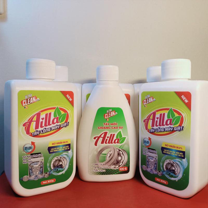 Bột tẩy lồng giặt Ailla 300g + bột tẩy gioăng cao su 100g (Combo siêu ...