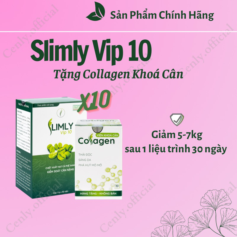 SLIMLY VIP 10 & COLLAGEN KHOÁ CÂN cho cơ địa lờn, khó giảm | Shopee ...