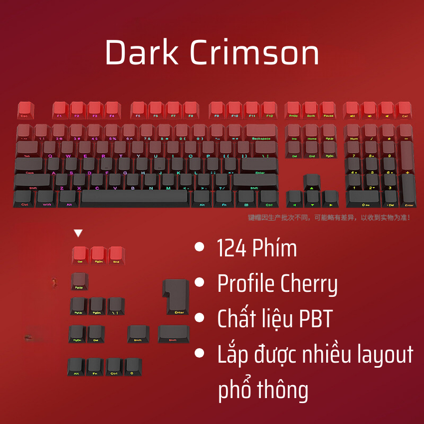 Bộ Keycap Polar Day xuyên led, Gradient, Keycap Ninja Side Print kí tự ...