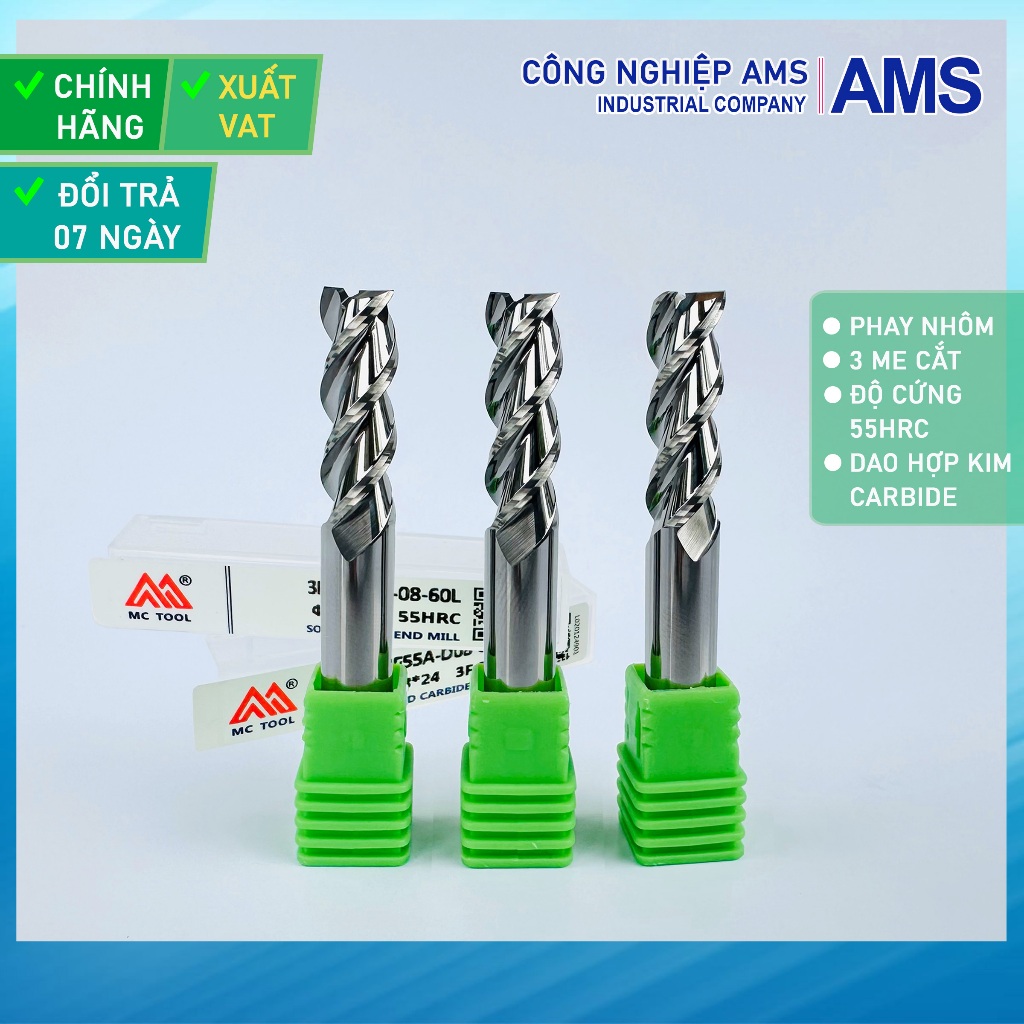 [D8 - D12] Dao phay ngón 3 me độ cứng 55HRC | Shopee Việt Nam