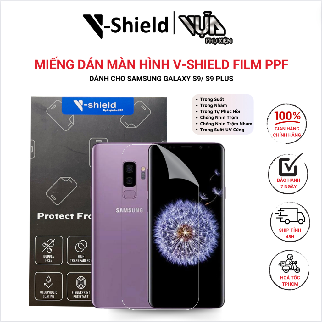 Mua 1 Tặng 1 Miếng Dán Màn Hình V-Shield Film Ppf Cao Cấp Cho Samsung Galaxy S9/ S9 Plus ...