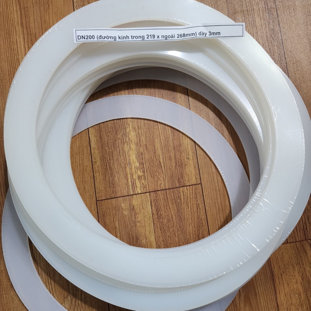 Gioăng silicon đệm silicon dày 3mm chịu nhiệt độ cao đường kính DN150 DN200 DN250 DN300 DN350 ...