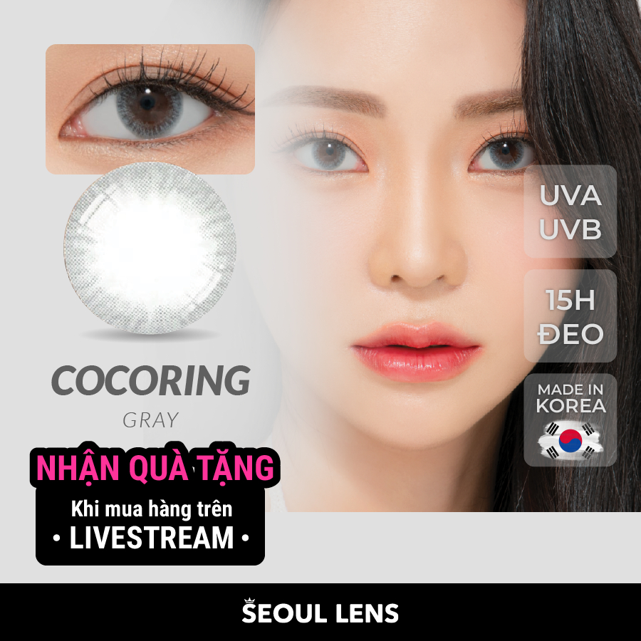 COCORING - 6 THÁNG (1 CHIẾC) Gray - Kính áp tròng Hàn Quốc Seoul Lens | Shopee Việt Nam